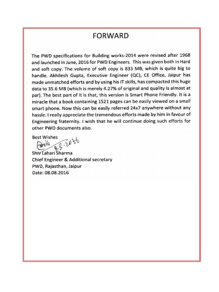 PWD Specifications For Building Works 2014 (All Chapters I.E. 1 To 25 ...