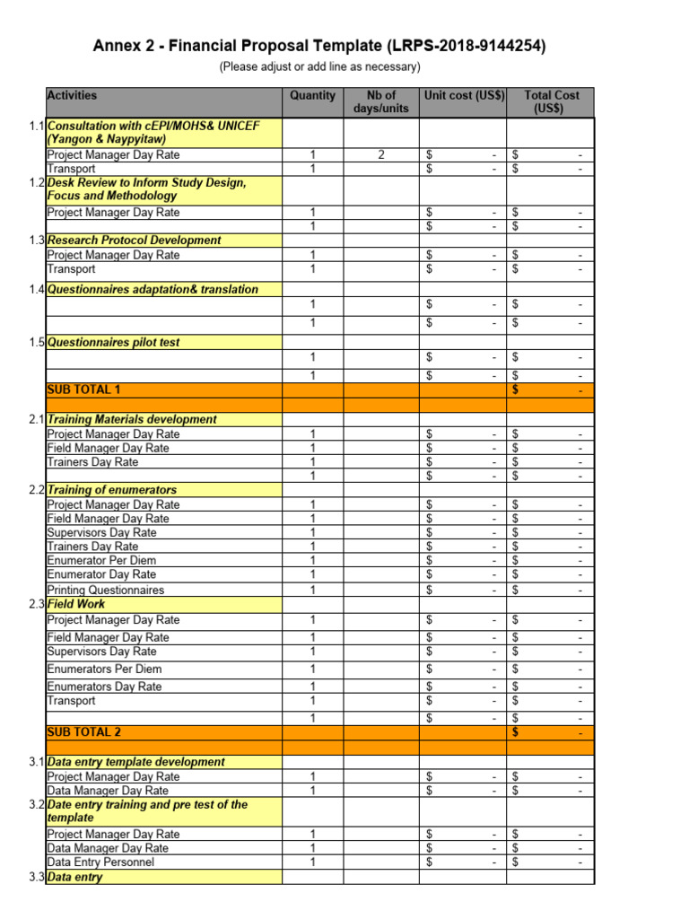 Budget Proposal Template 03 | PDF | Computers