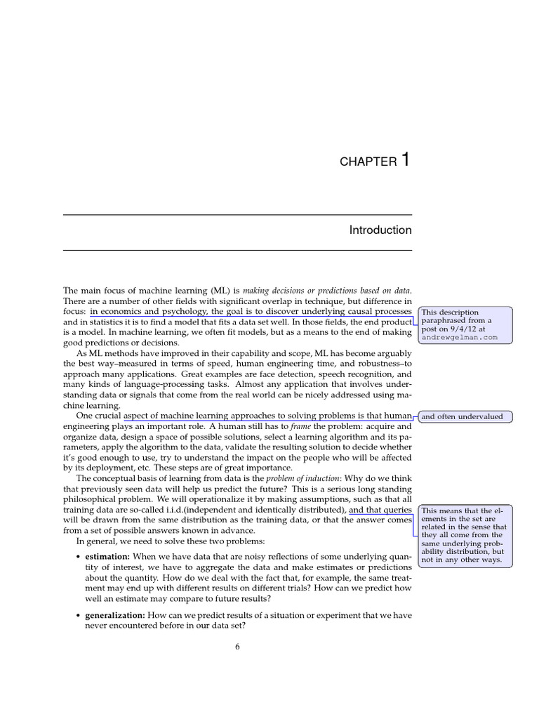 Chapter Introduction | PDF | Machine Learning | Sampling (Statistics)