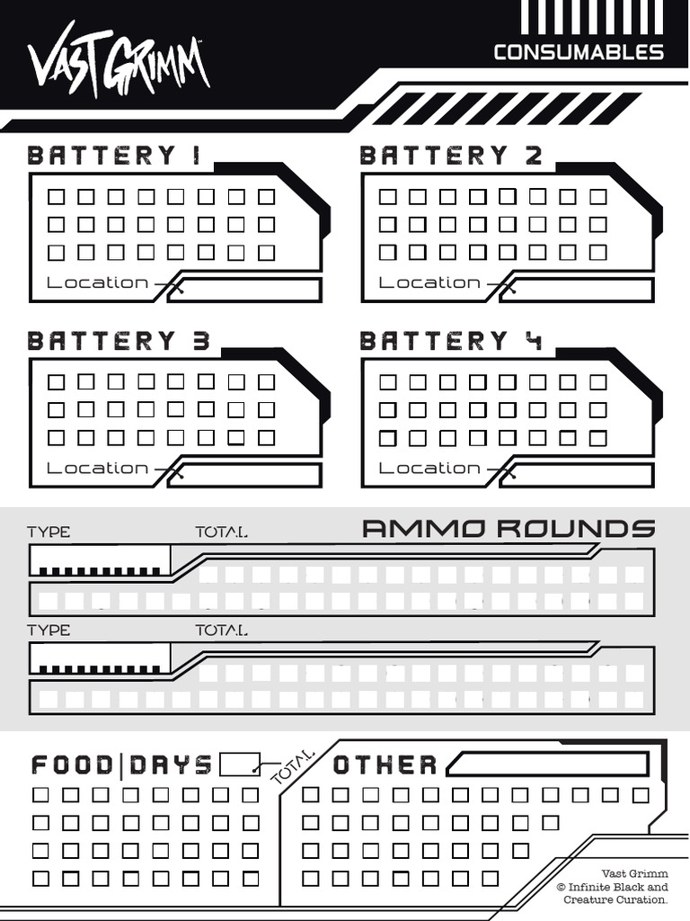 Battery and Ammo Inventory List | PDF
