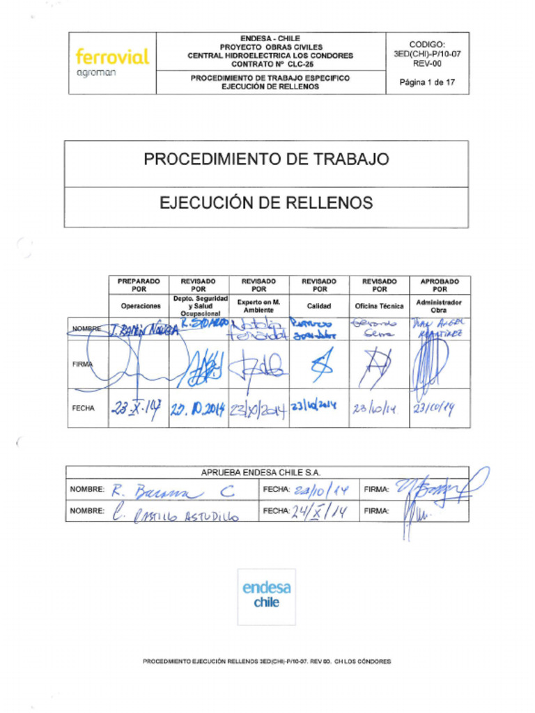 Pro - Ejecución de Rellenos Rev. 00 | PDF