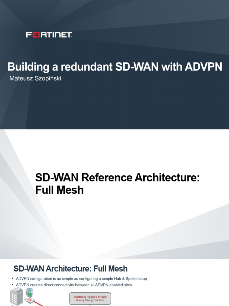 Redundant SD-WAN With ADVPN | PDF | Router (Computing) | Virtual ...