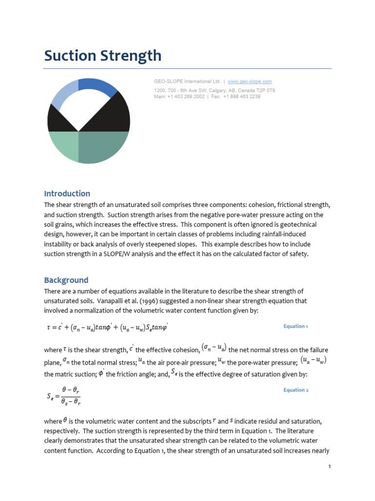 Suction Strength | PDF | Civil Engineering | Applied And ...