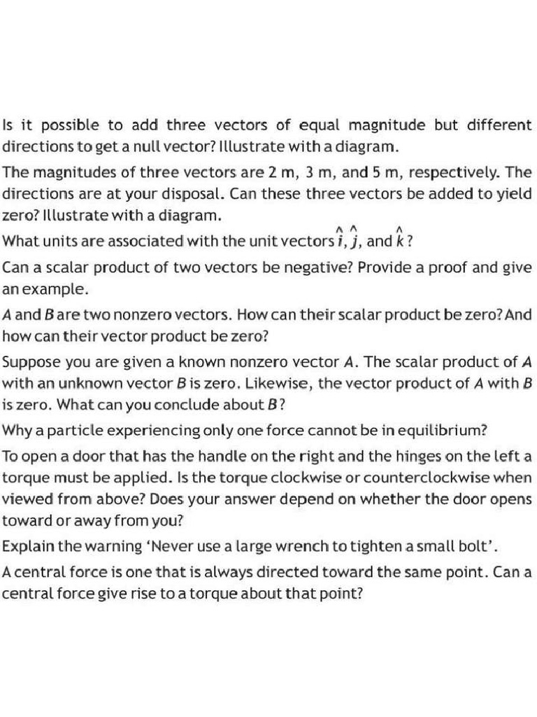 Physics Assignment Xi Reasoning | PDF