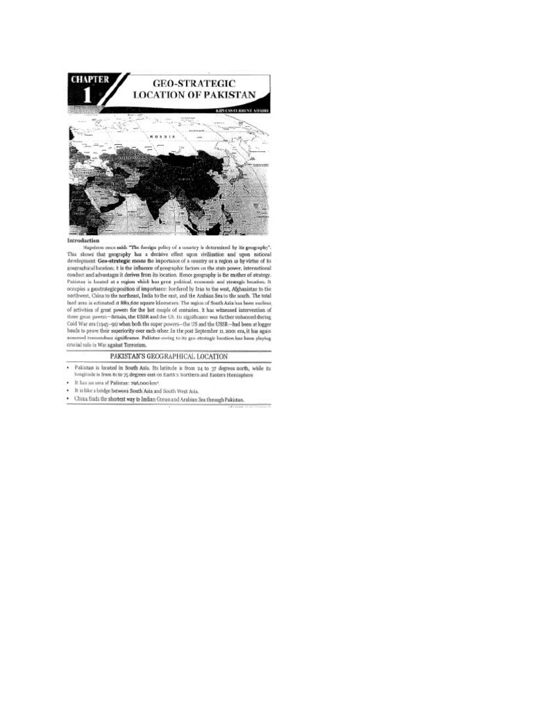 Pak Geostrategic Location | PDF