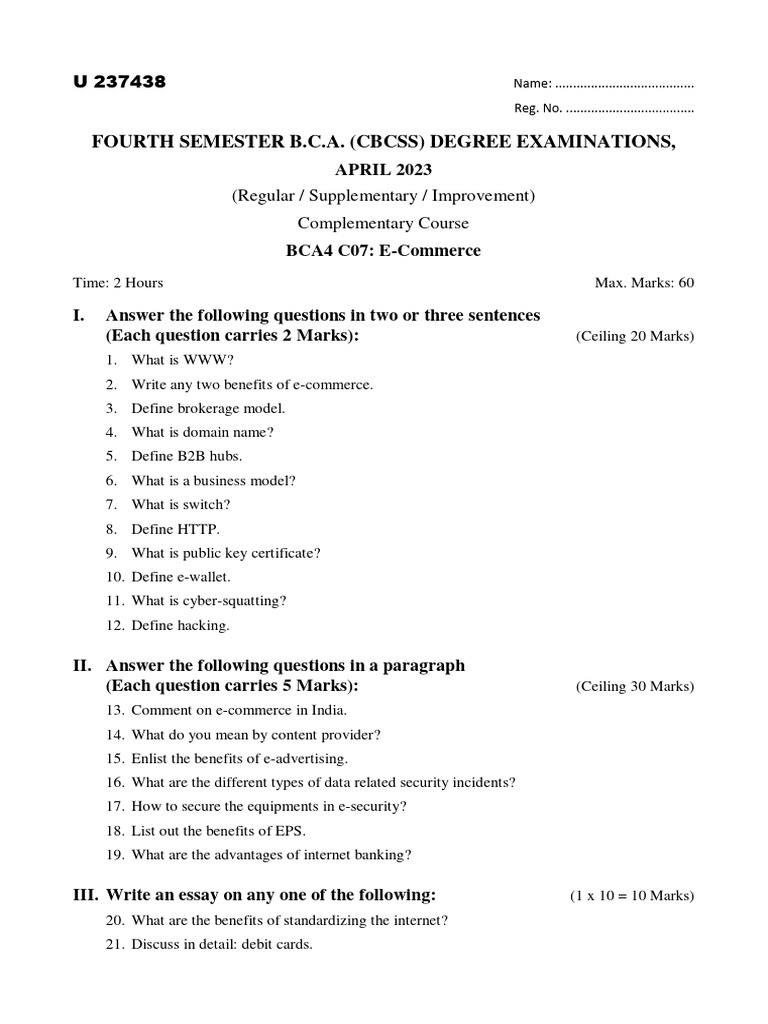 BCA4 C07 E-Commerce | PDF