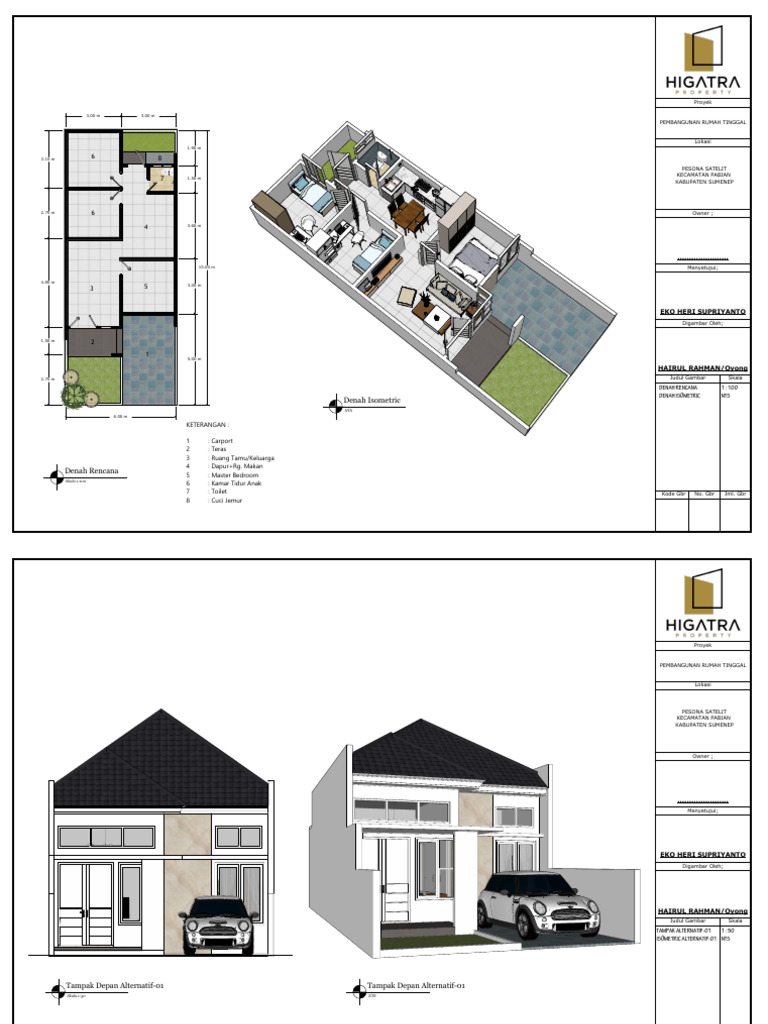 Denah Rumah Type 63 Pesona Satelit | PDF