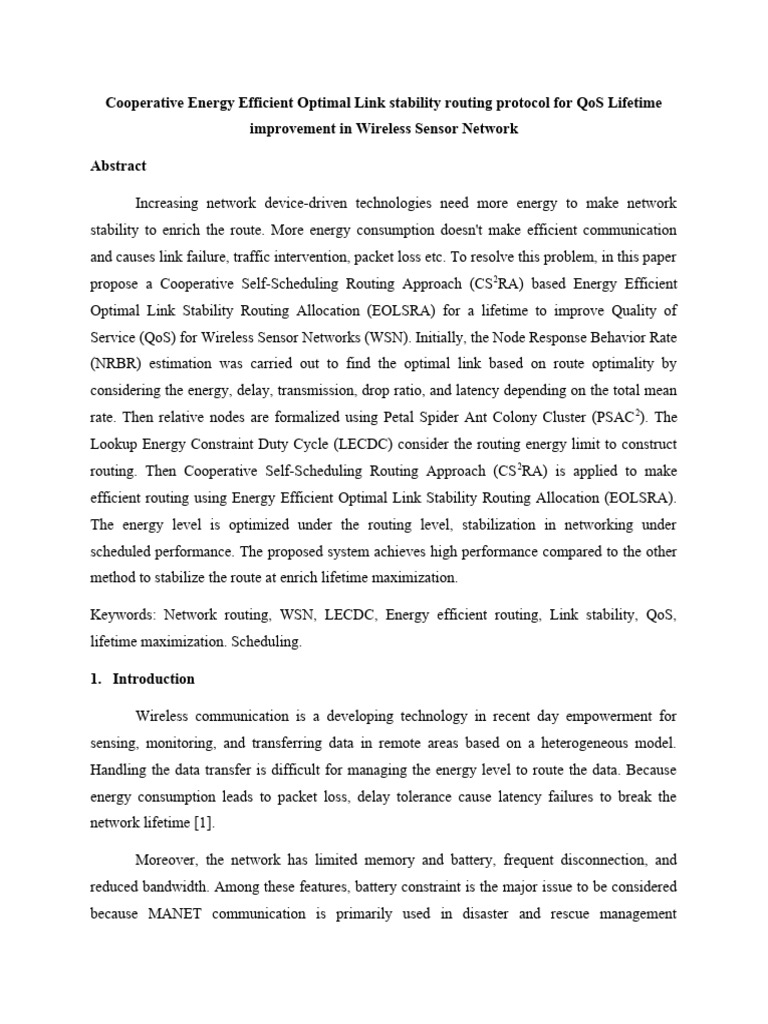 Cooperative Energy Efficient Paper | PDF | Routing | Wireless Ad Hoc ...