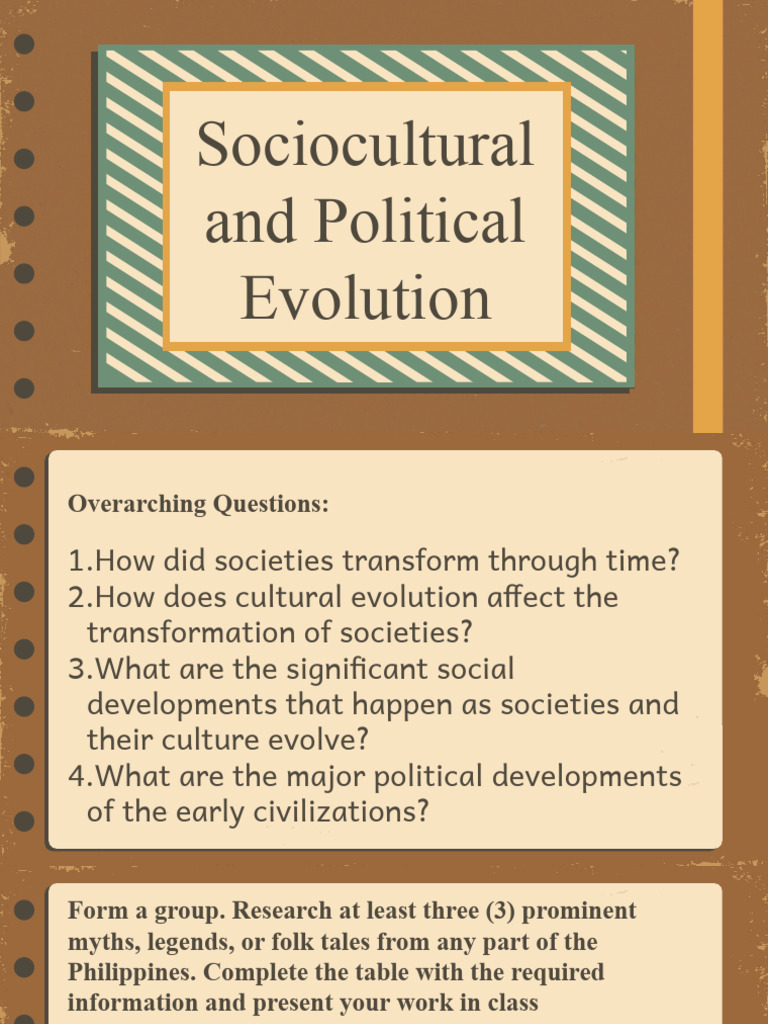 Lesson 3 Sociocultural and Political Evolution | PDF | Society ...