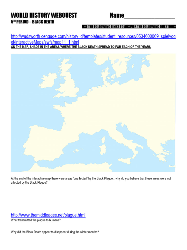 BASIC-Black-Death-Webquest | Download Free PDF | Black Death | Epidemiology