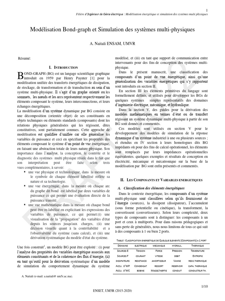 Modélisation Par Bond Graph-Cours-Provisoire | PDF | Puissance (physique) | Physique