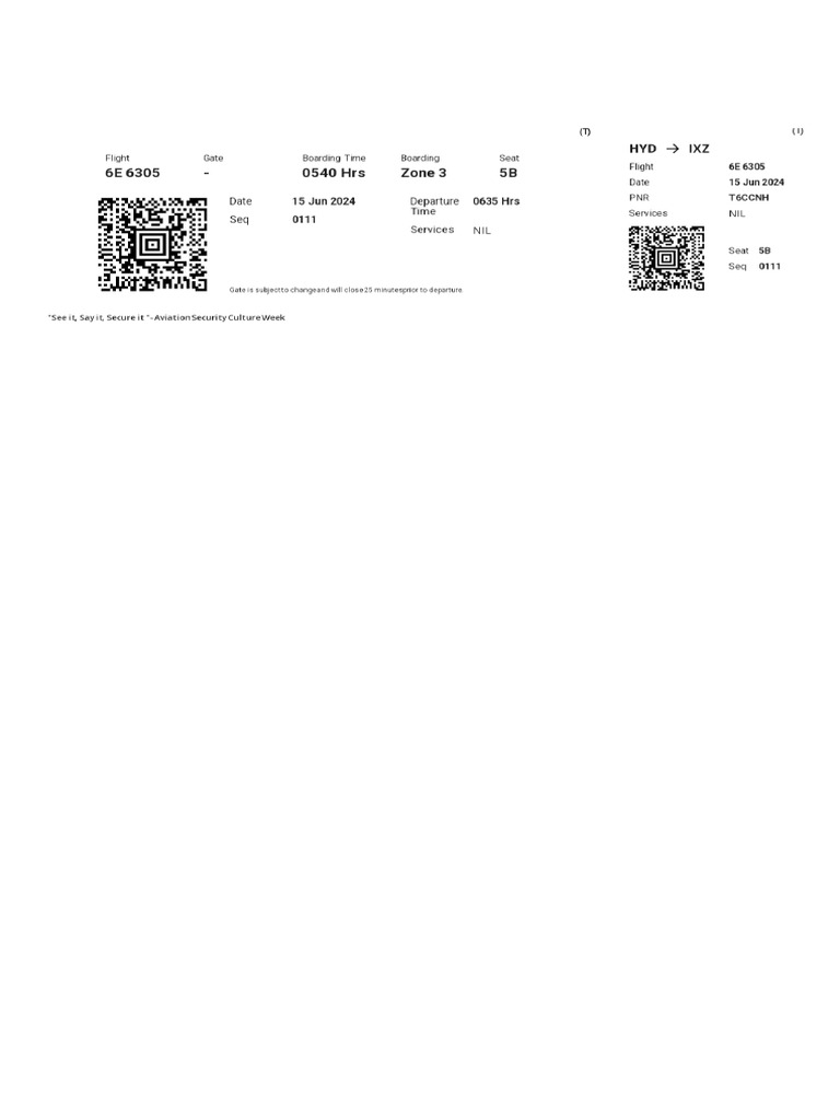Boarding Pass | PDF