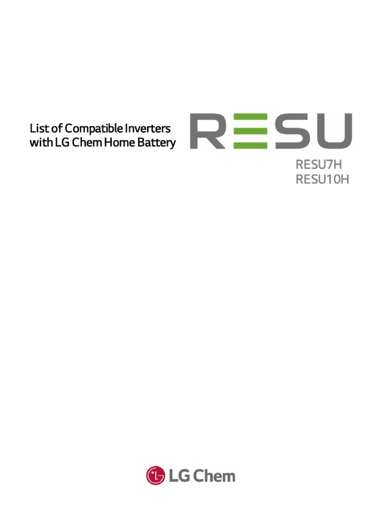 RESU HV Compatible Inverter List v1.8 | PDF | Power Inverter ...