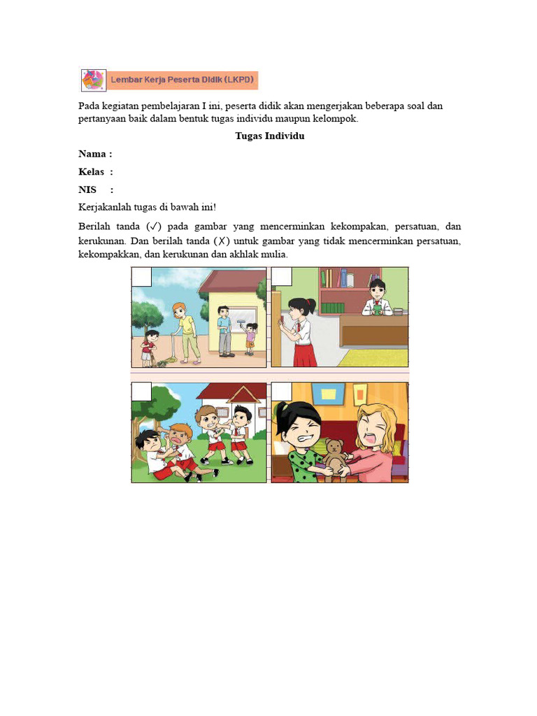 LKPD PPKN Kelas 2 | PDF | Karier & Perkembangan