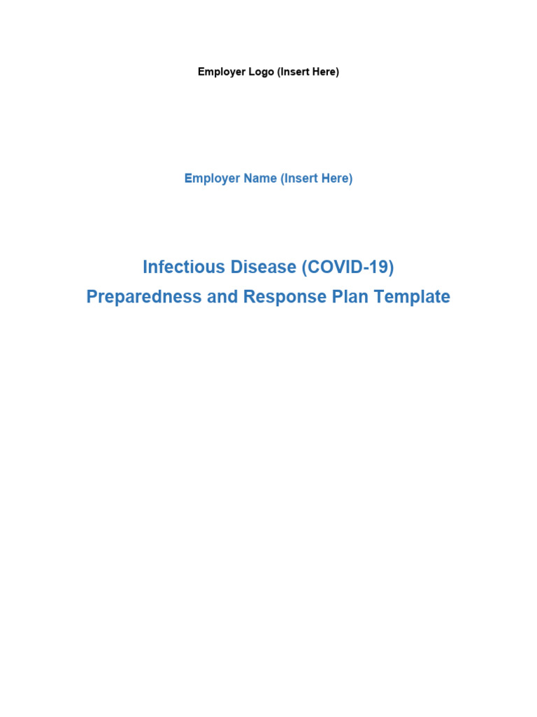 Infectious Disease Plan Template | PDF | Occupational Safety And Health ...