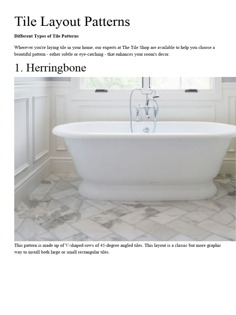Tile Layout Patterns | PDF | Tile | Interior Design