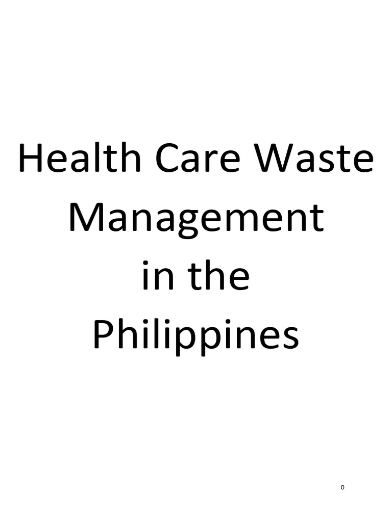 Healthcare Waste Management Philippines | PDF | Waste | Waste Management