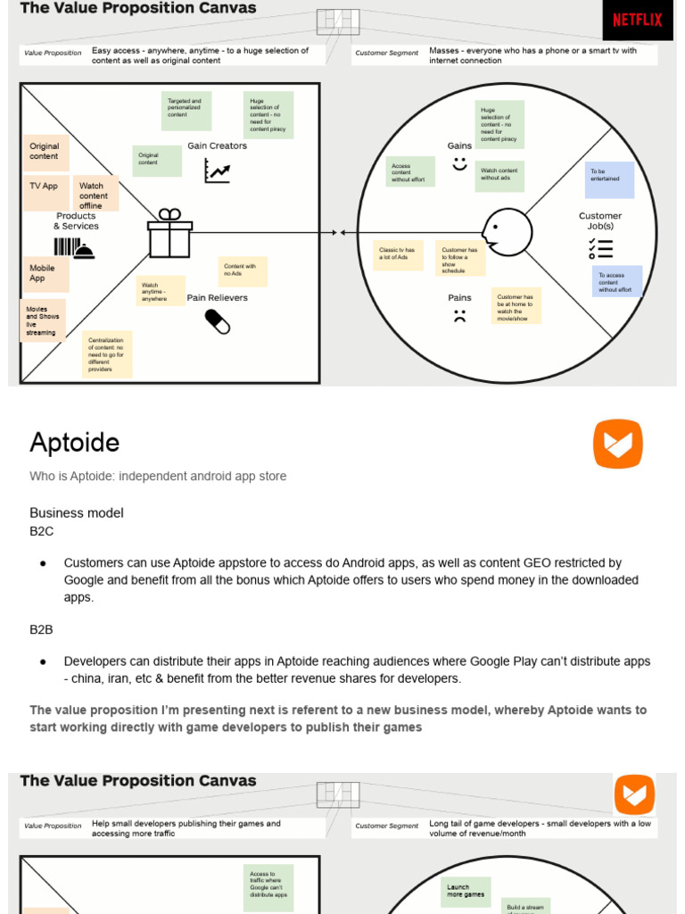 Value preposition | PDF | Mobile App | Streaming Media