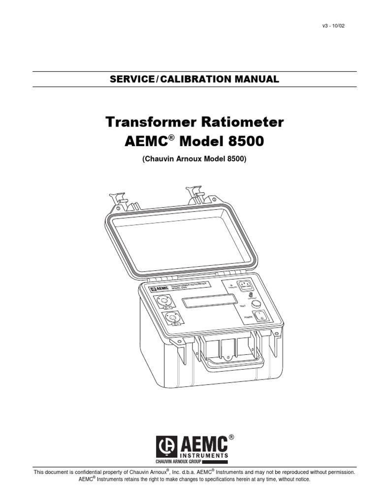 Esquema - Aemc-8500 | PDF | Calibration | Electric Power