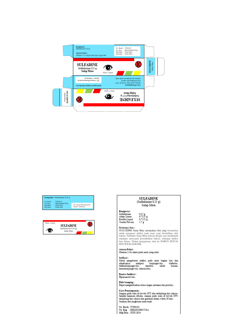 Desain Sulfadiazine Salep Mata | PDF