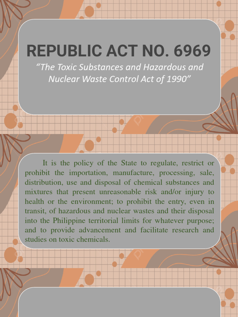 Topic 6.2 RA 6969 | PDF | Chemical Substances | Toxicity