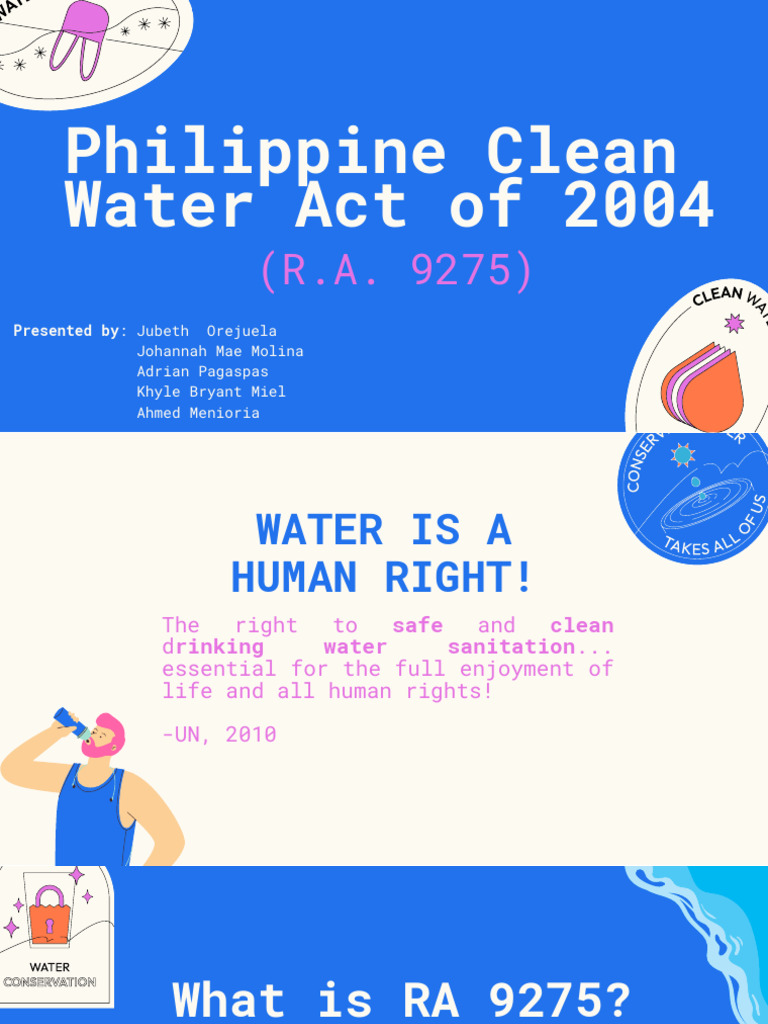 Topic 6.1 RA 9275 | PDF | Water Pollution | Water