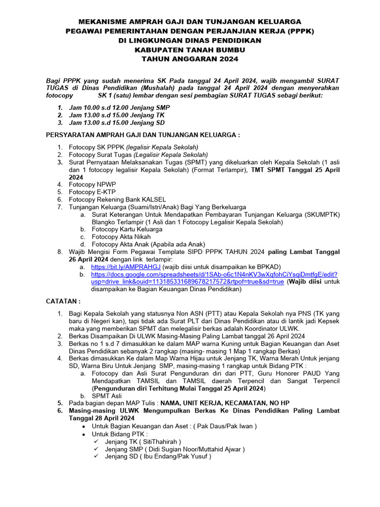 Mekanisme Amprah Gaji Dan Tunjangan Keluarga | PDF | Sains & Matematika | Teknologi & Rekayasa