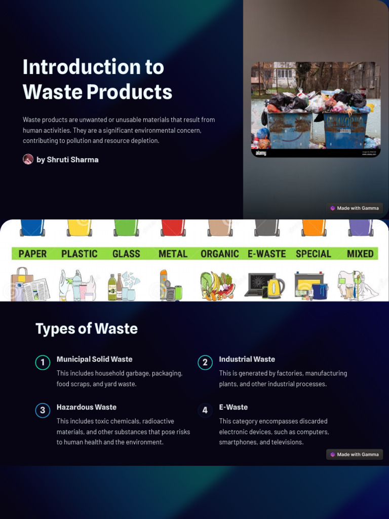 Introduction To Waste Products | PDF | Waste | Waste Management