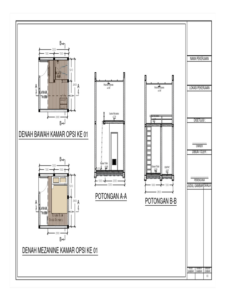 Denah Mezanine Kamar Tidur | PDF