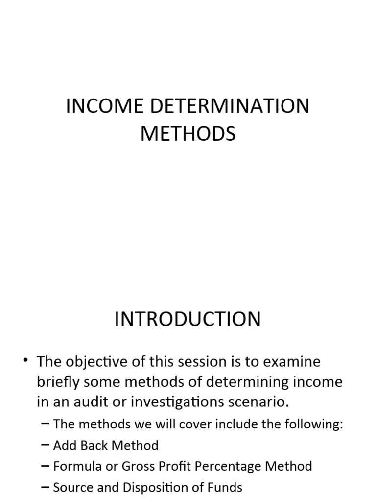 Income Determination Methods | PDF | Expense | Banks