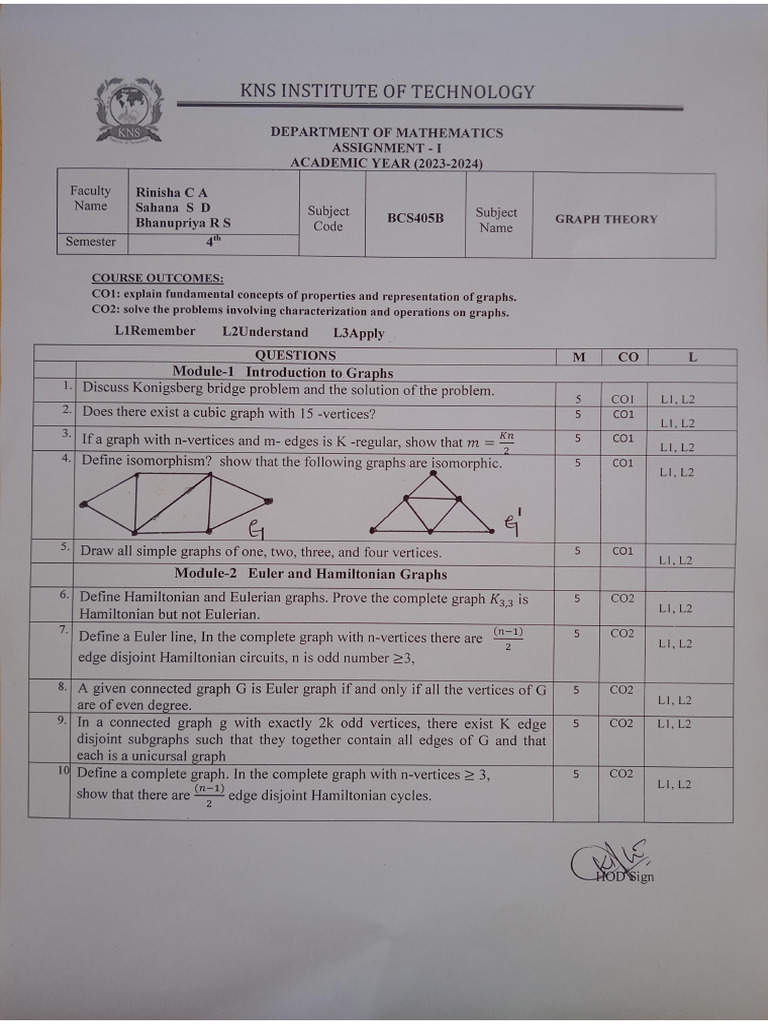 Assignment-1 (4th Sem) | PDF