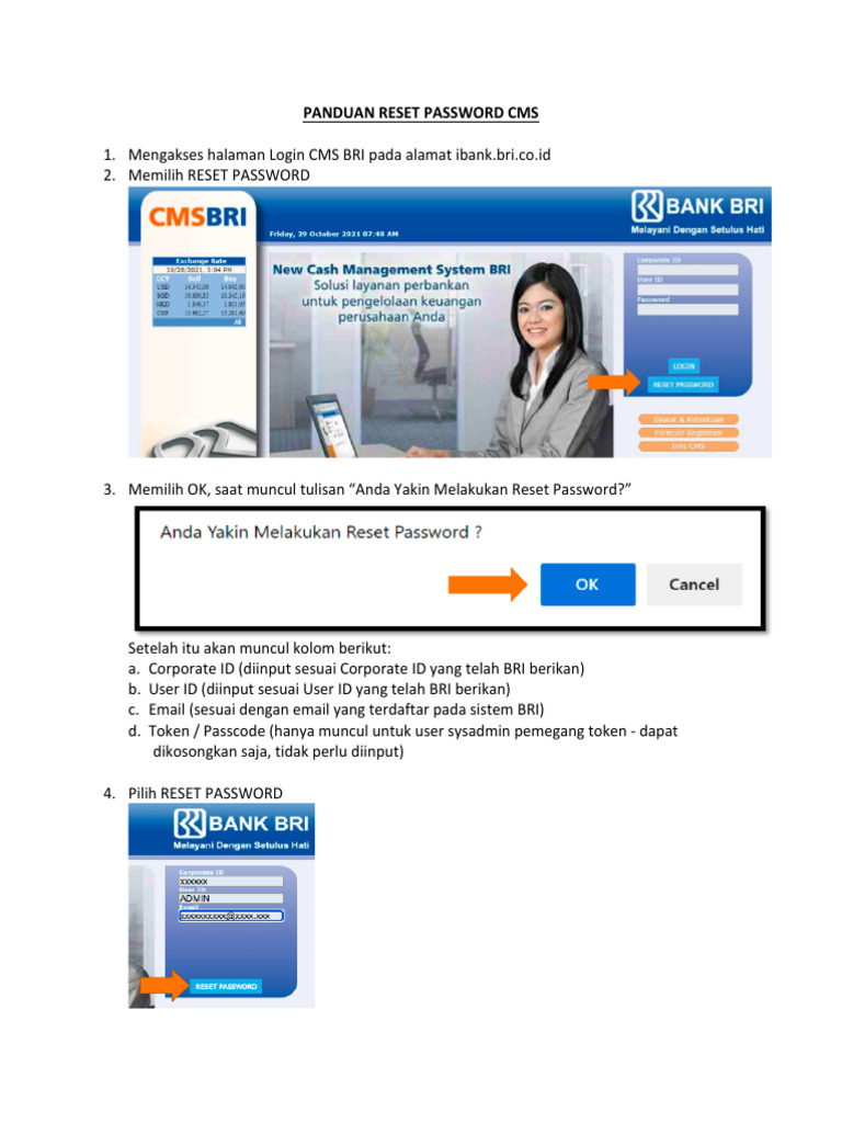 Panduan Reset Password CMS | PDF
