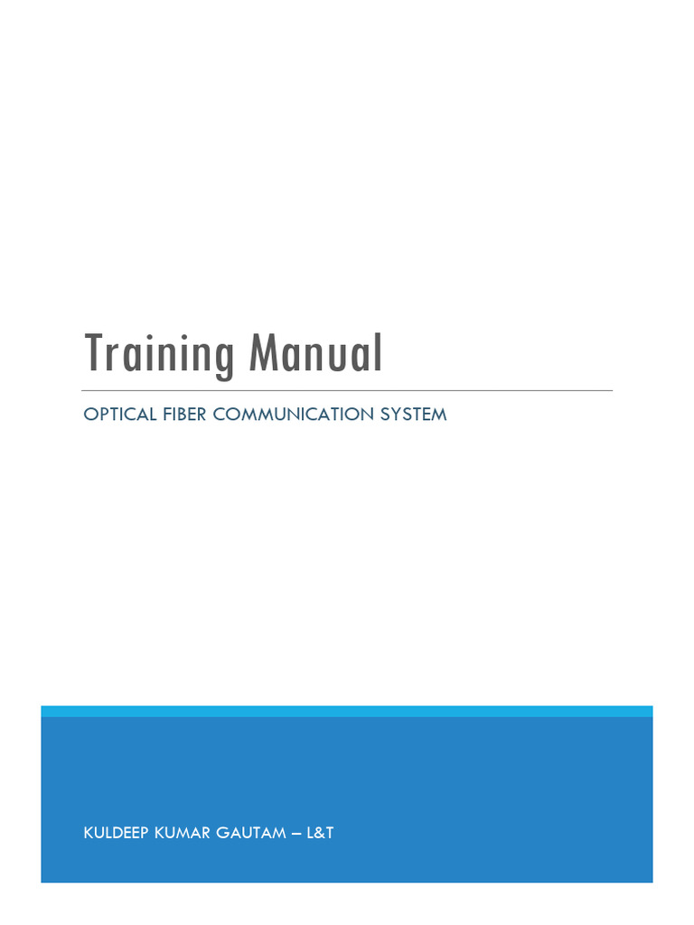 Optical Fiber Communication Training | PDF | Network Topology | Optical Fiber