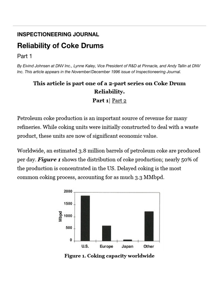 Coke Drum Bulging and Cracking | PDF | Cracking (Chemistry) | Fatigue ...