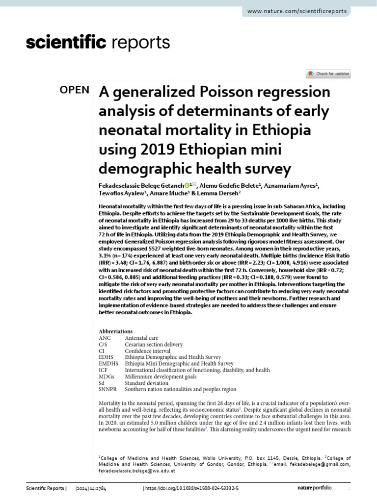 Generalized Poisson Regression | PDF | Akaike Information Criterion | Poisson Distribution