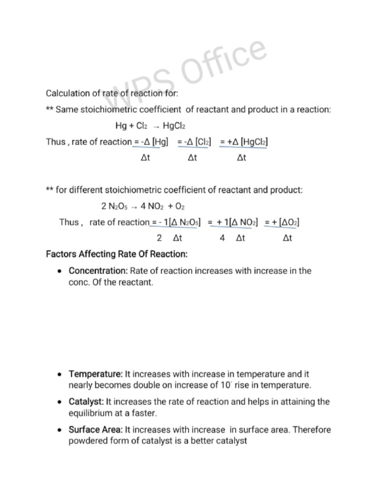 Chemical Kinetics Slide 2 | PDF