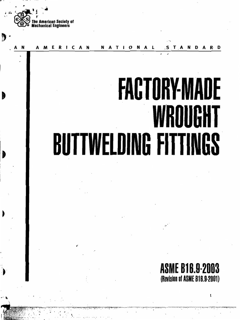 ASME B16.9 Ed 2003 | PDF