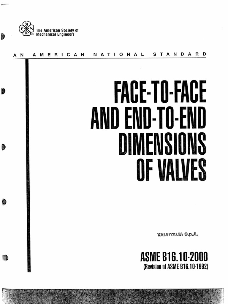 ASME B16.10 Ed 2000 | PDF