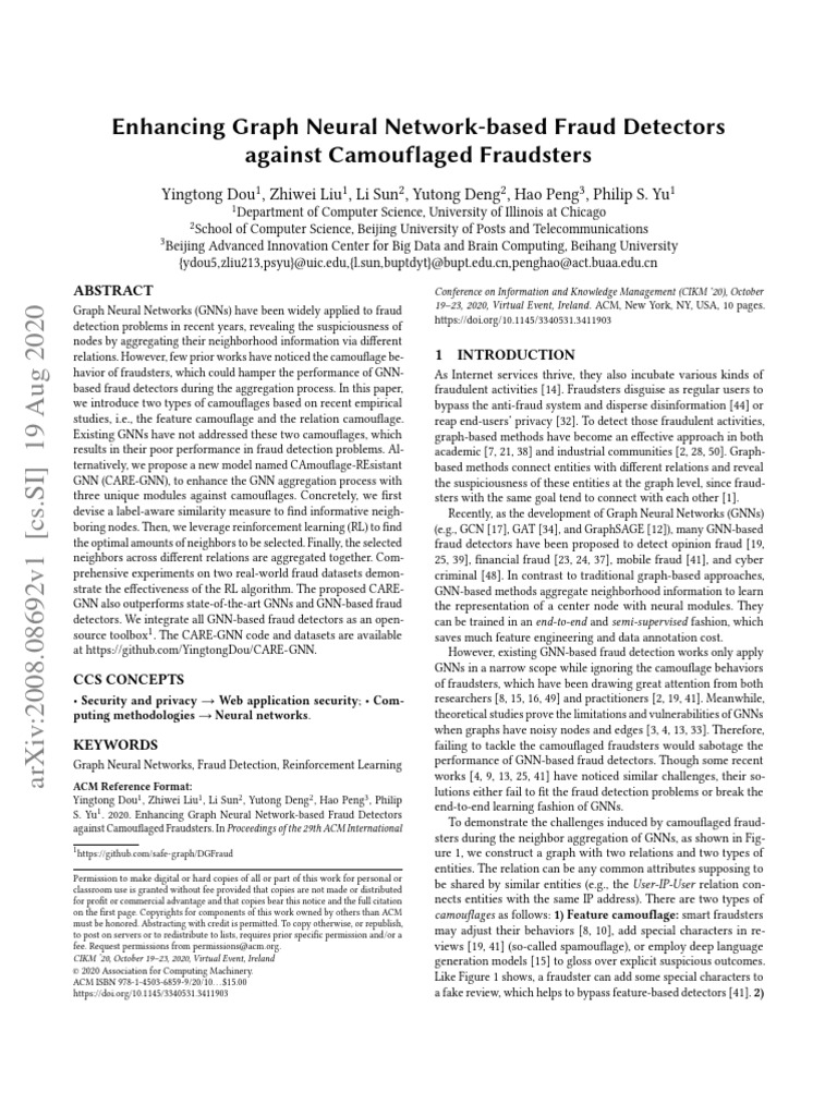 3 Enhancing Graph Neural Network Based Fraud Detectors Against Camouflaged Fraudsters Pdf