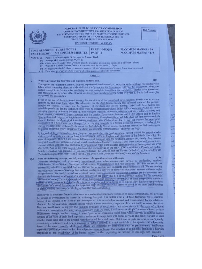 Gbce English Essay and Composition Paper 2021. | PDF