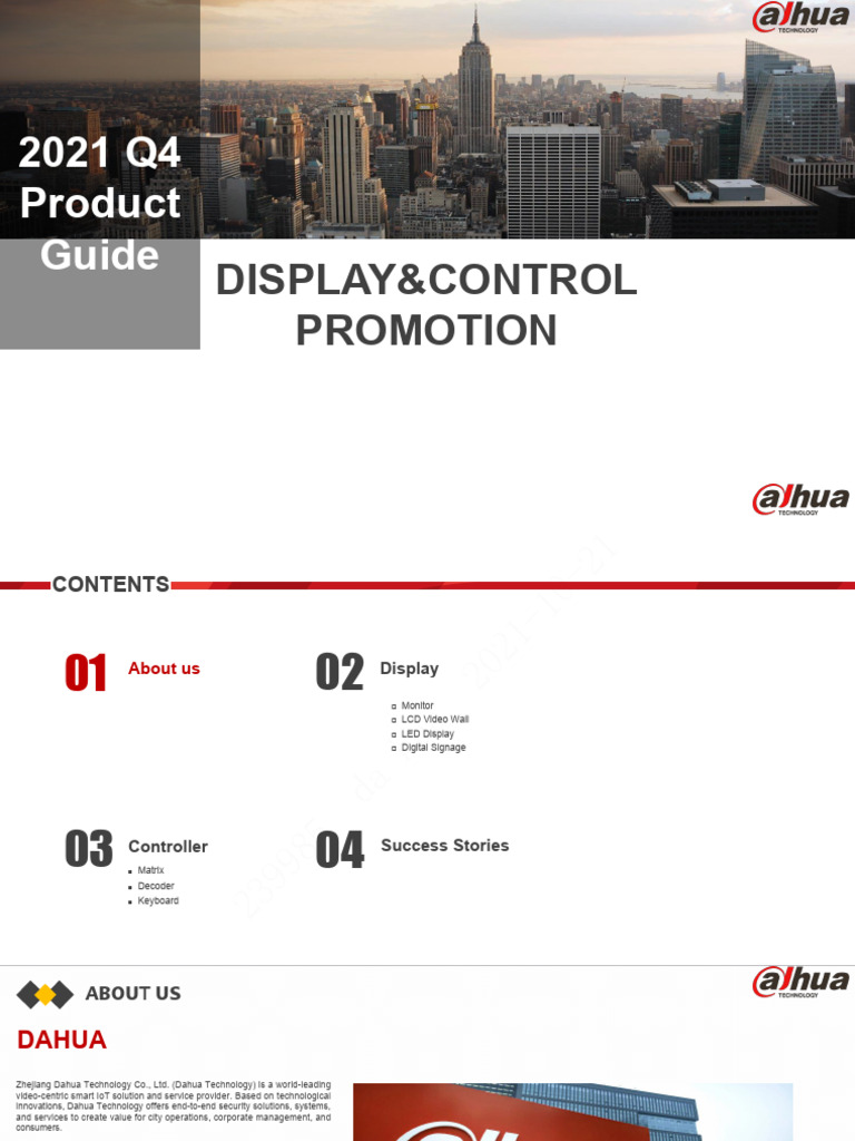 Dahua Display and Control Promotion | PDF | Hdmi | Display Technology