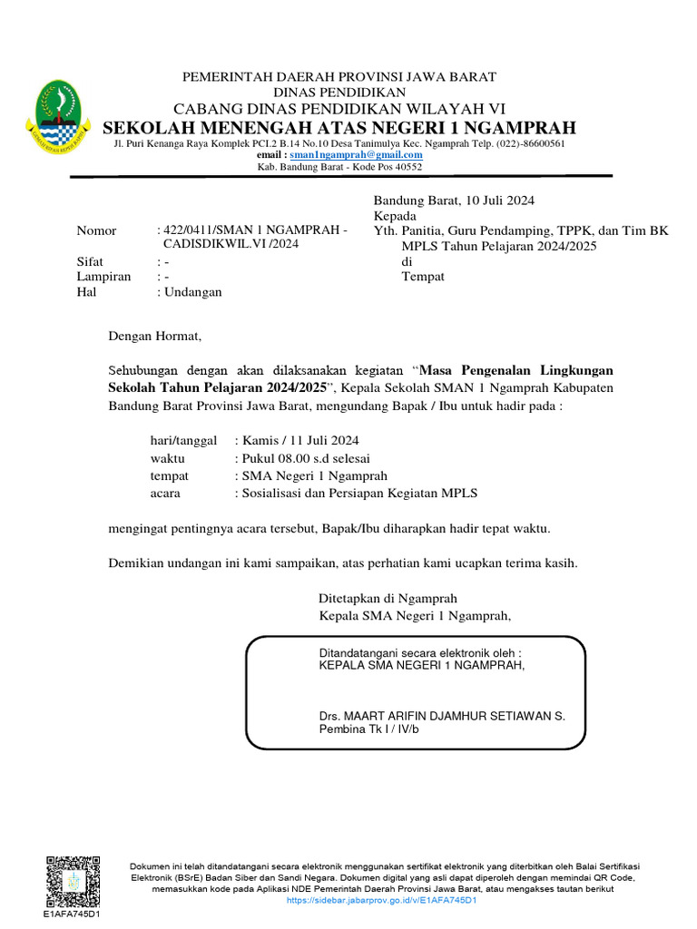 Surat Undangan GURU MPLS 10072024 080912 Signed | PDF