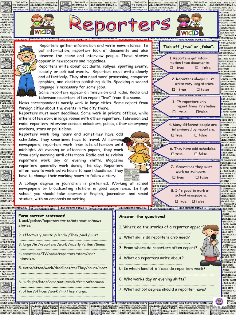 Reporters (+KEY) 2 | PDF | Newspapers | News