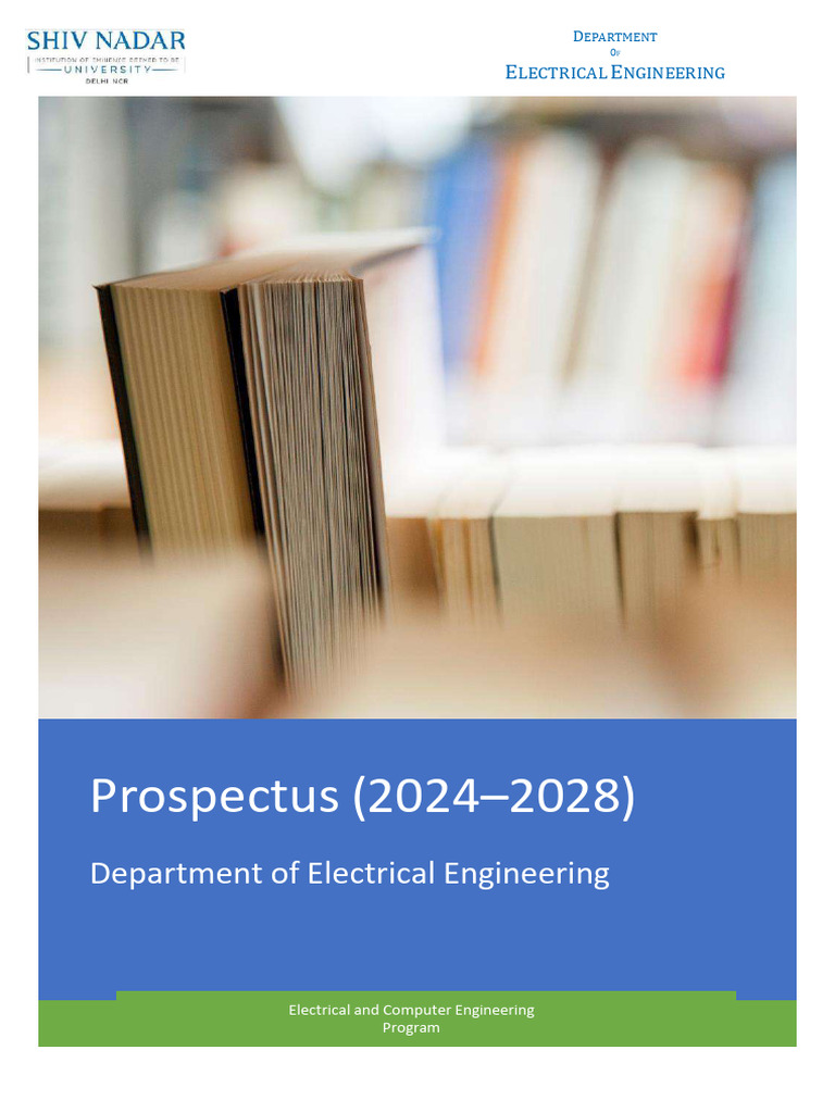 SIVA NADAR UNIVERSITY Prospectus - Electrical - and - Computer - Engineering - Program ...
