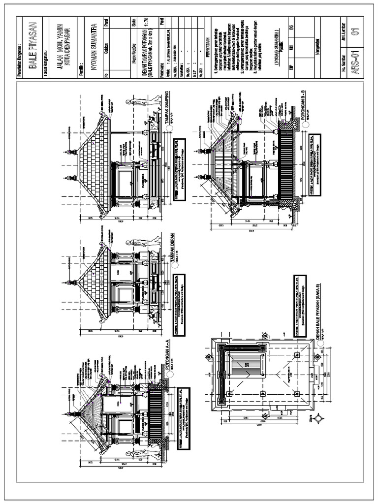 DESAIN BALE PIYASAN Uk. 3m X 4m | PDF