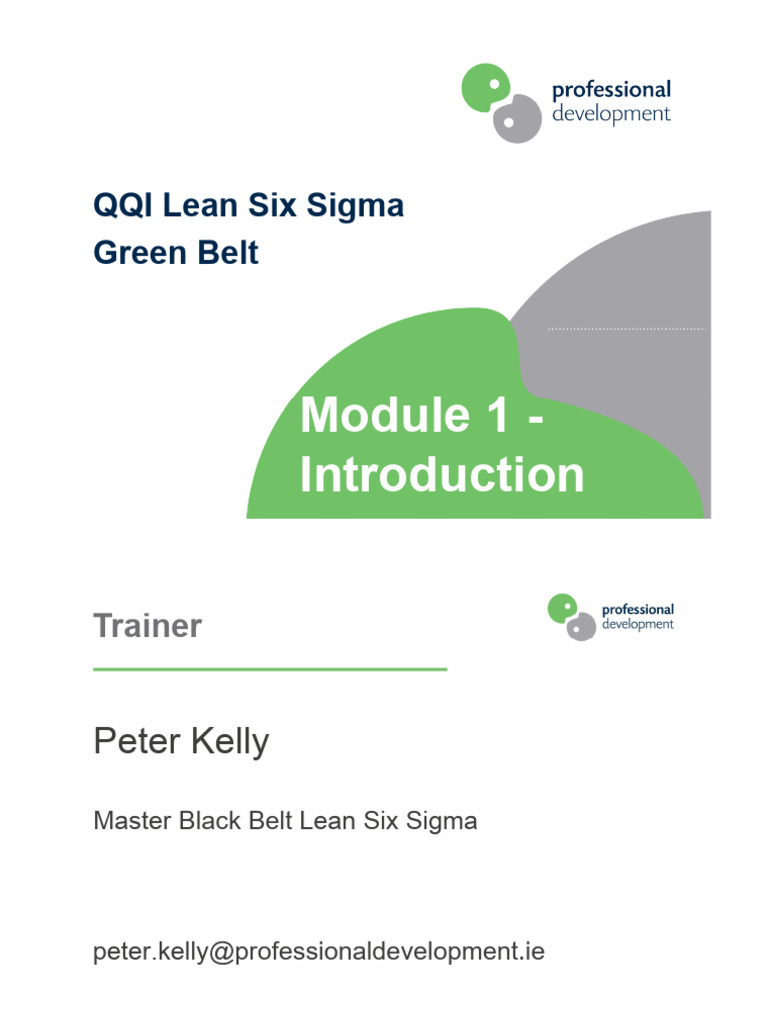 QQI LSS Green Belt Module 1 - Intro | Download Free PDF | Six Sigma ...