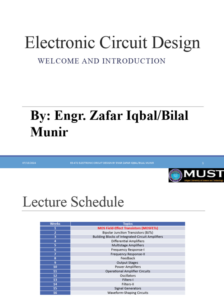 Lec01 - MOSFET (Autosaved) 1 | PDF | Mosfet | Field Effect Transistor