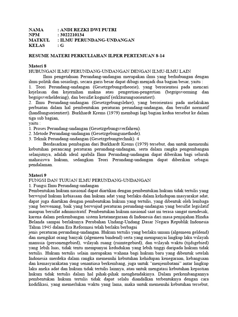 Andi Rezki Dwi Putri - 3022210134 - Tugas Resume Matkul ILPER Kelas G | PDF