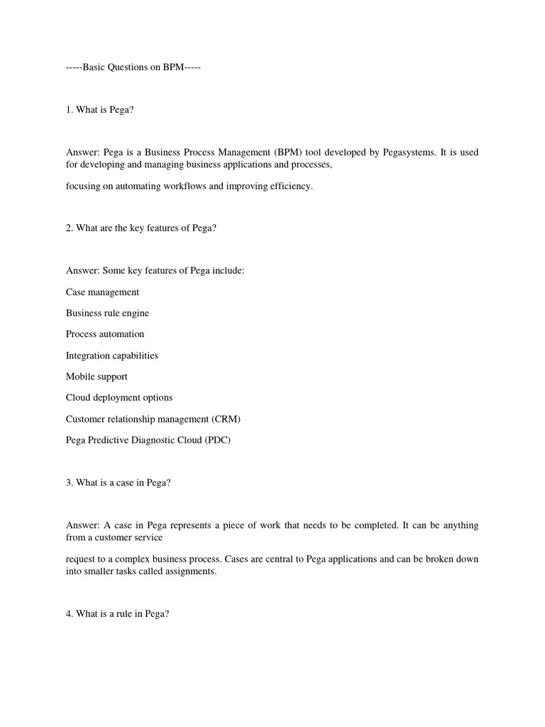 Pega Interview Question Answers Bunch | PDF | Class (Computer ... Pega Interview Question Answers Bunch | PDF | Class (Computer ...