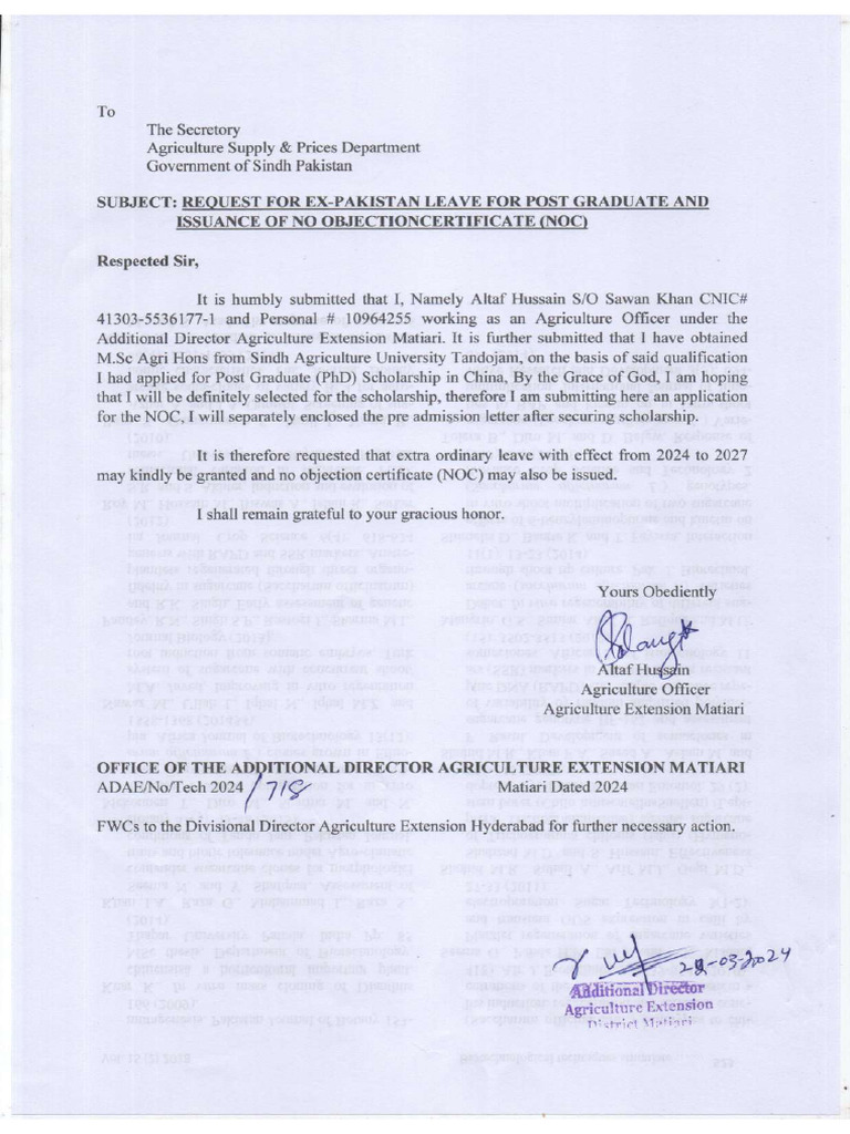 Application Through Proper Channel For Scholarship | PDF